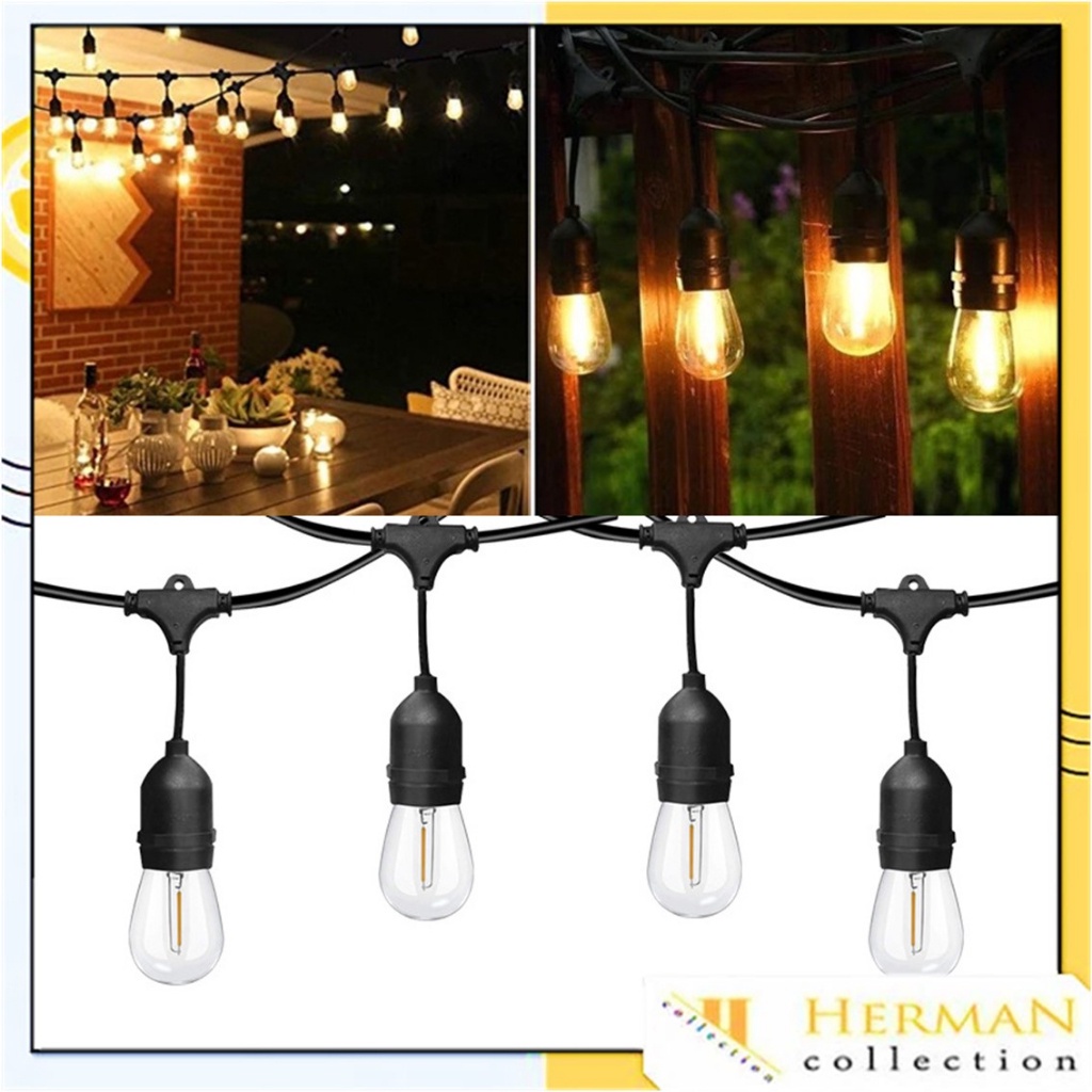 Jual HC Fitting Lampu Gantung Outdoor 10 Meter 10 Fitting Waterproof ...