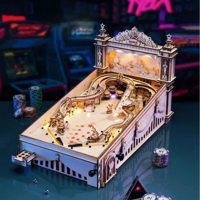Jual Sale Robotime Rokr 3D Pinball Machine 3D Wooden Puzzle Limited ...