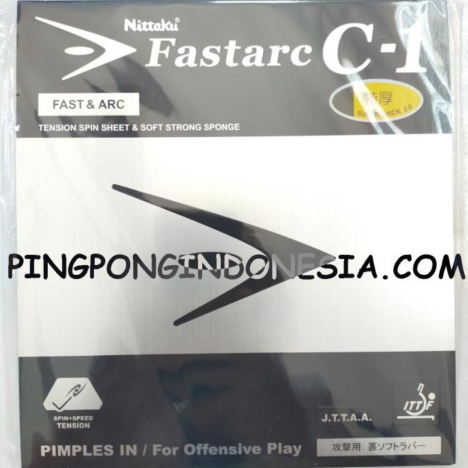 Jual Nittaku FastArc C1 - Rubber Karet Pingpong Fast Arc C-1 Bet Tenis Meja | Shopee Indonesia
