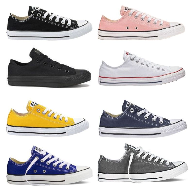 Jual sepatu converse wanita / pria Classic All star Hitam Putih sekolah ...
