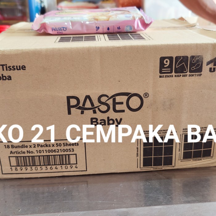 Jual Indhy Paseo Baby Wipes Tissue Basah 1 Karton - 50 Sheets X 18 ...