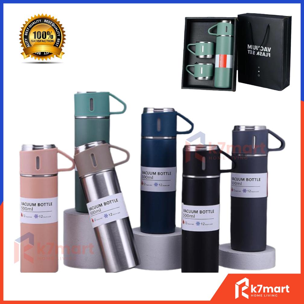 Jual K7MART HU05 TERMOS VACUUM FLASK SET FREE 3 CANGKIR / TERMOS VACUM ...