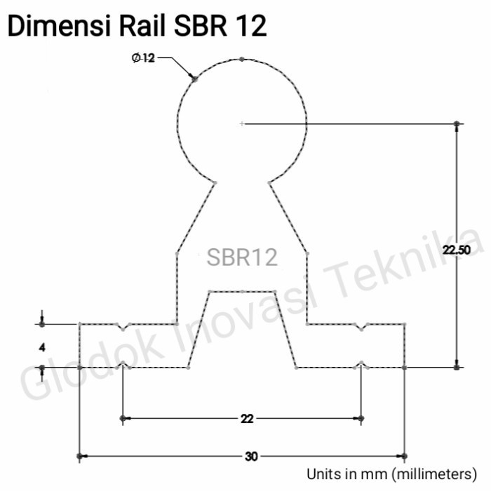 Jual Rod Shaft As Sbr12 Sbr 12 Linear Guide Rail Rel Support 12Mm - 300 ...