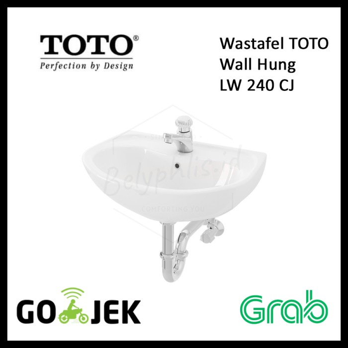 Jual LW 240 CJ Wastafel Gantung TOTO Wall Hung Lavatory (BODY ONLY ...