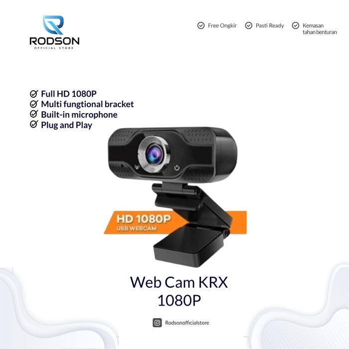 Jual KRX WEBCAM WEB CAMERA PC FULL HD 1080P 2MP SKYPE ONLINE MURAH ...