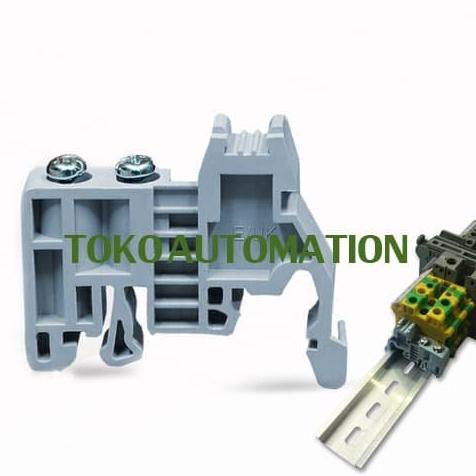 Jual E/UK EUK Screw Fixed Terminal Block End Stopper Fittings Din Rail PD06 | Shopee Indonesia