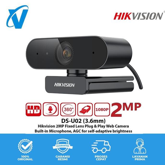 Jual Web Camera HIKVISION DS-U02 FHD 2MP Fixed Lens Built-in microphone ...