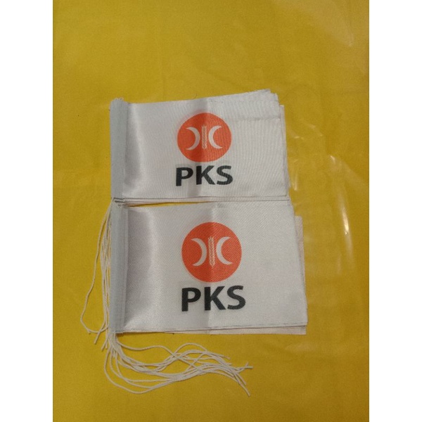 Jual bendera partai PKS bendera meja bahan satin | Shopee Indonesia
