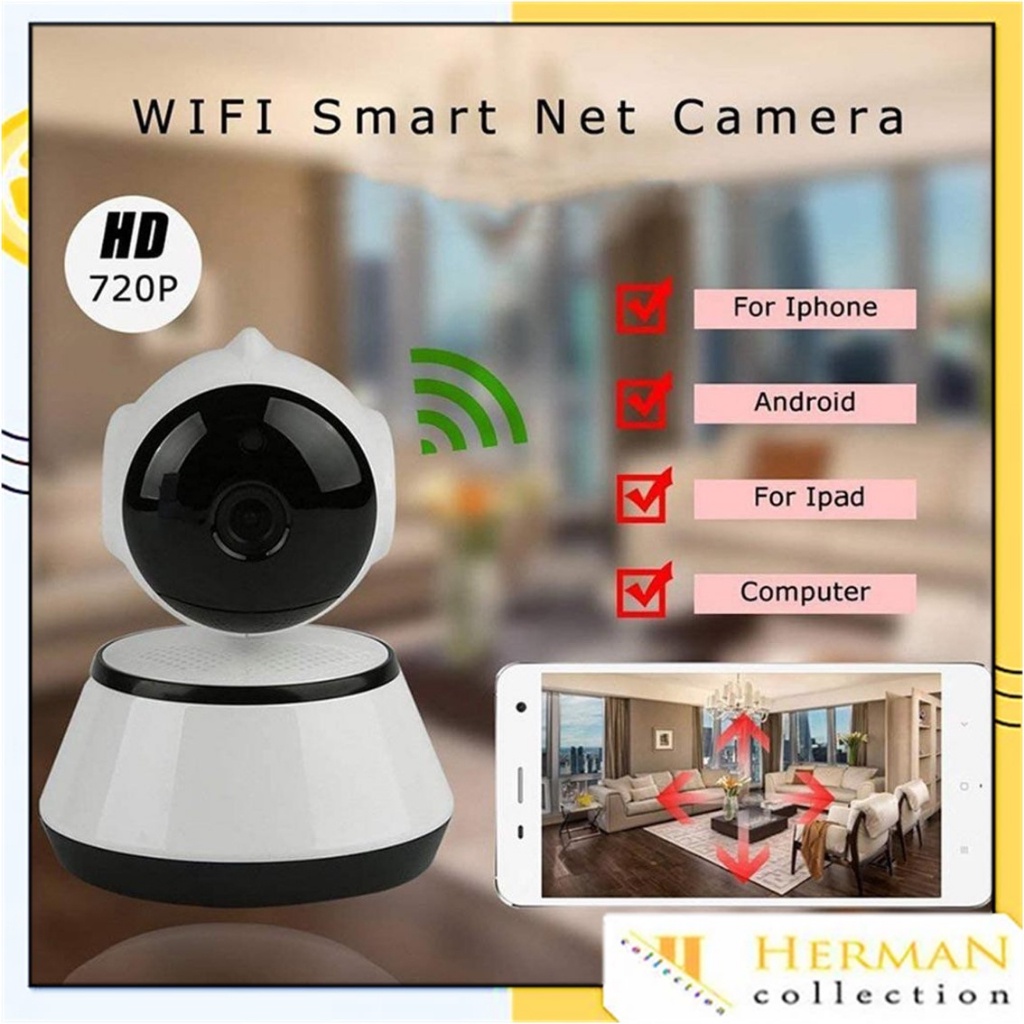 Jual HC IP Camera WIFI CCTV V380Pro Smart Wifi Kamera CCTV HD1080P Q6 ...