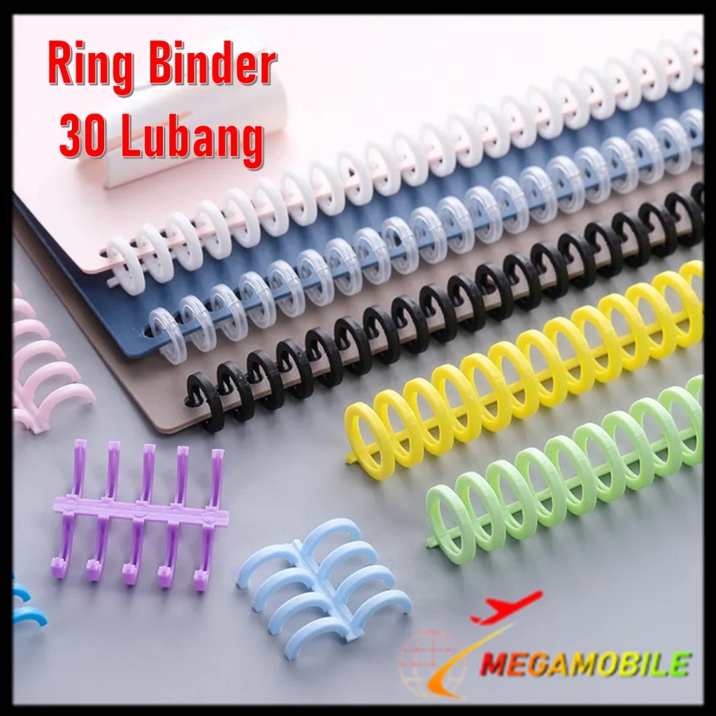Jual MM - Ring Binder Plastik Spiral 30 Lubang DIY Spiral Binder Strip ...