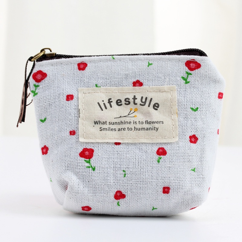 Jual HC Pouch Dompet Koin Resleting Live Style Kanvas Dompet Serbaguna ...