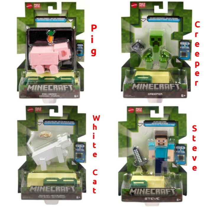 Jual Mainan Anak Minecraft Build A Portal Enderman Frog Cat Creeper ...