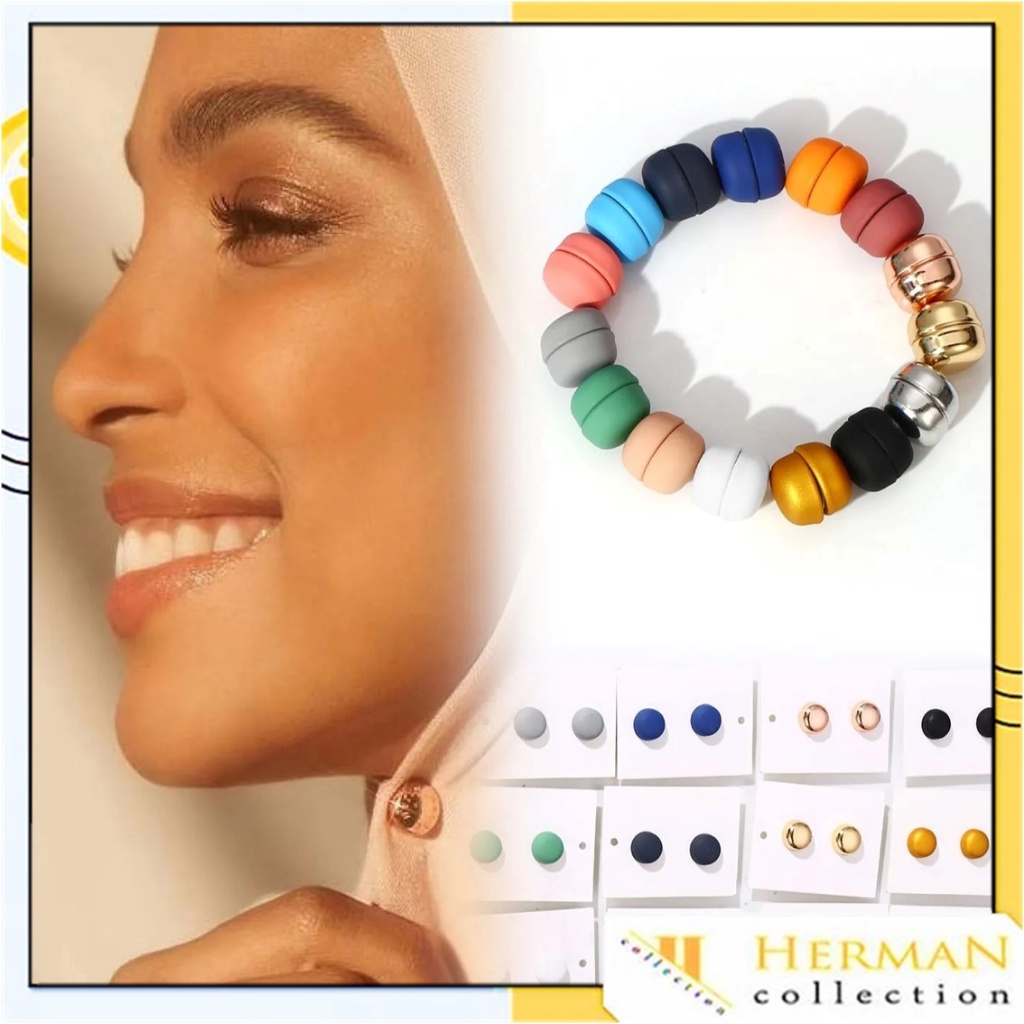 Jual HC Pin Magnet Hijab Anti Slip Magnet Bros Aksesoris Syal Selendang ...