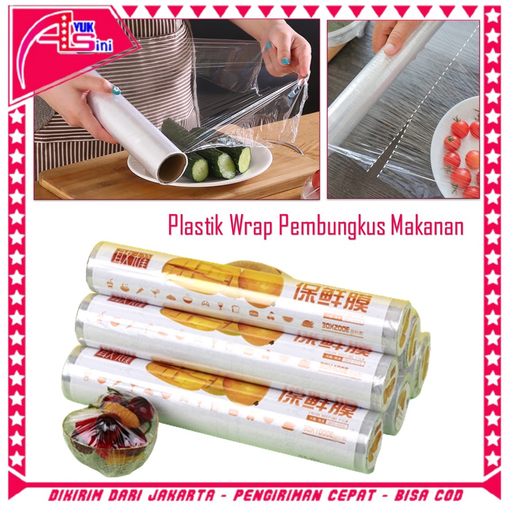 Jual AS Plastik Wrap Pembungkus Makanan 30cm x 10mtr Food Wrapping Roll ...