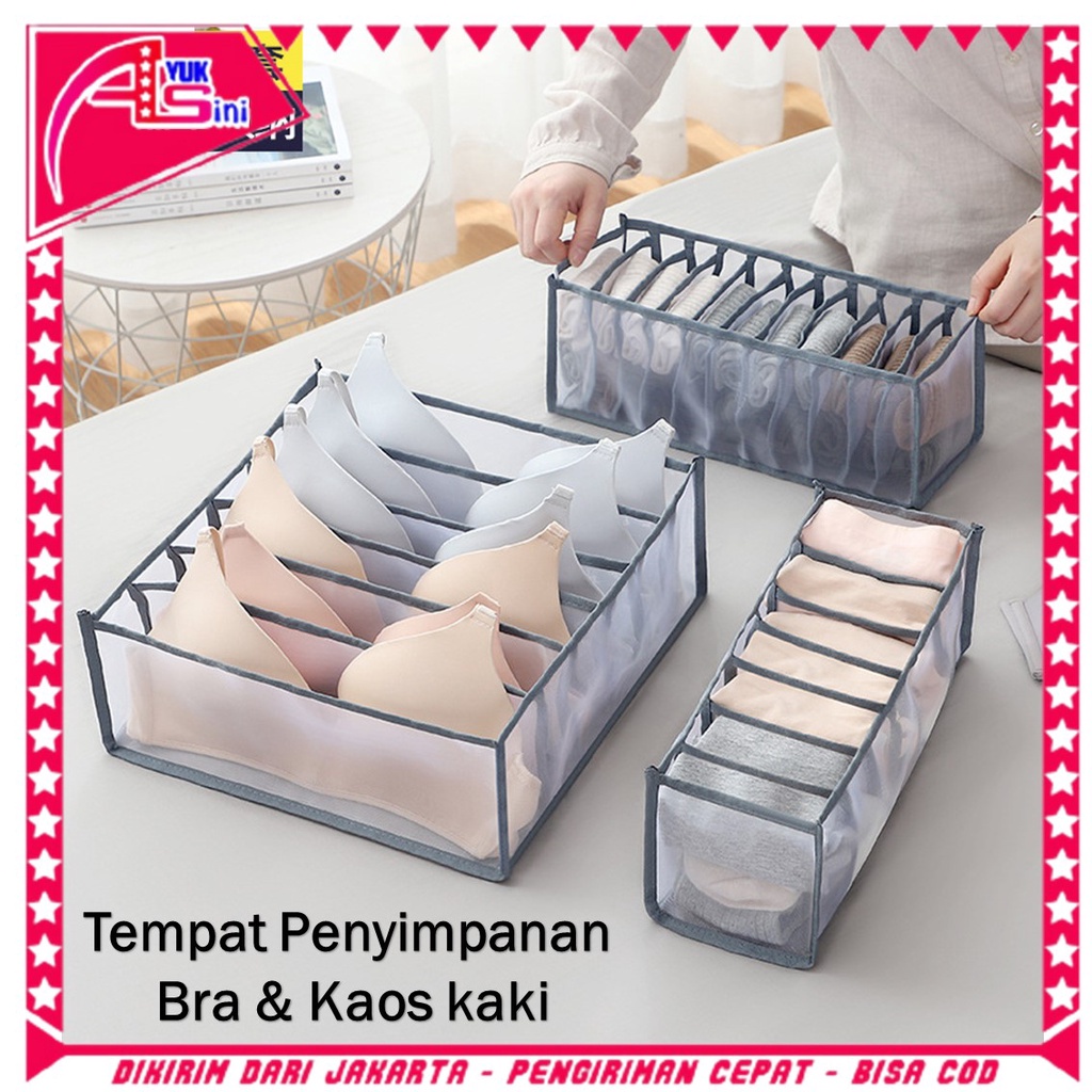 Jual AS Storage Box Organizer Celana Dalam Tempat Penyimpanan Kotak Bra ...
