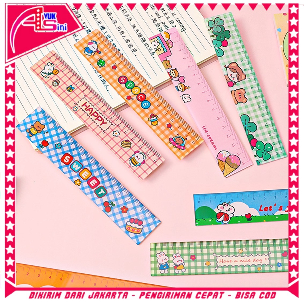 Jual AS Penggaris Karakter Lucu 15 cm Motif Skala Anak Pelajar ...