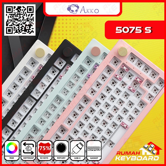 Jual NEW AKKO 5075 - 75% - RGB - GASKET - BAREBONE - MECHANICAL ...