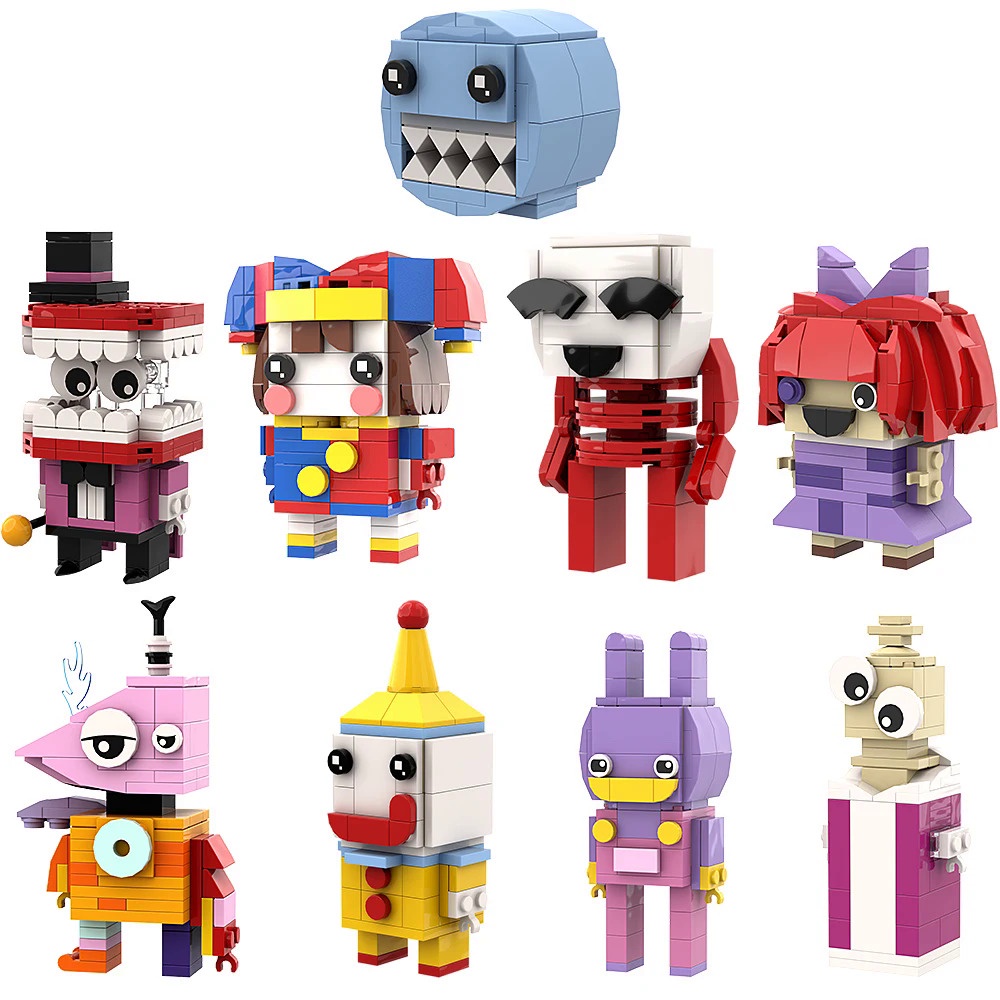 Jual The Amazing Digital Circus Figure Pomni Jax Bricks Toy The Amazing ...