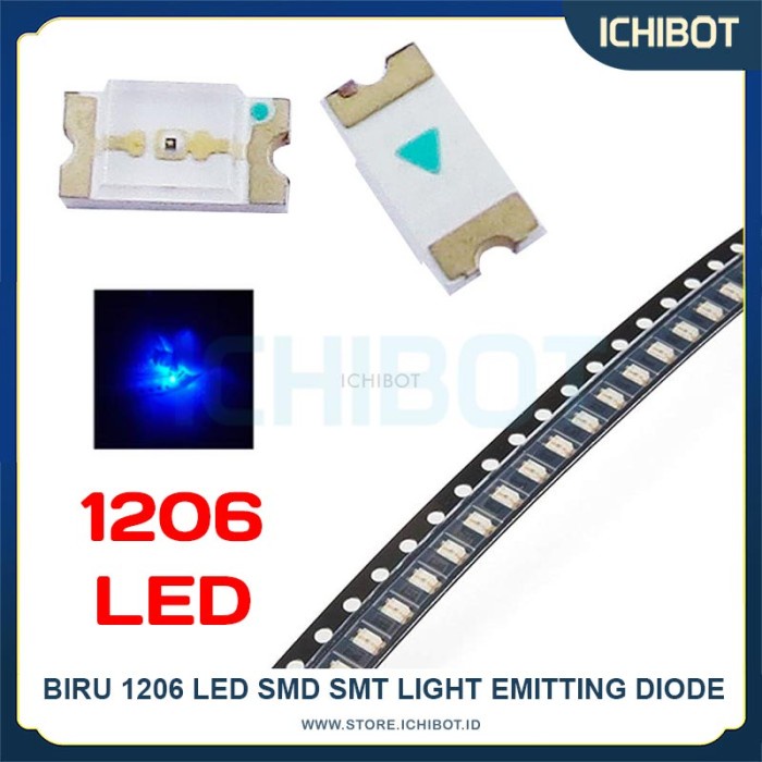 Jual Biru 1206 LED SMD SMT Light Emitting Diode Blue | Shopee Indonesia