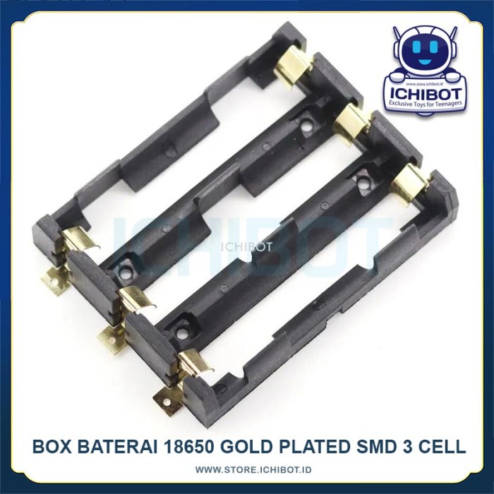 Jual Box Baterai 18650 Gold Plated SMD 3 cell 3x18650 Socket Battery ...