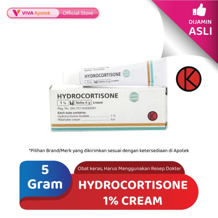 Jual Hydrocortisone 1% Cream / Radang Kulit / Alergi / Ruam (5 Gram ...