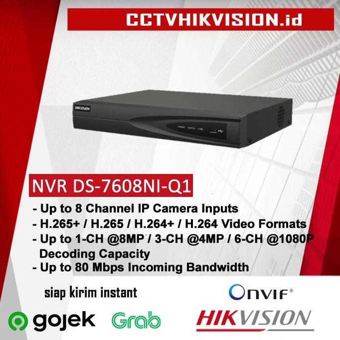 Jual NVR HIKVISION DS-7608NI-Q1 8 CHANNEL CCTV Network Video Recorder 8 CH -27sg | Shopee Indonesia