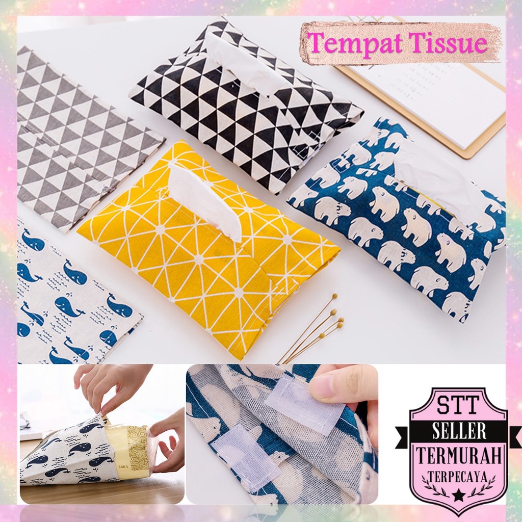 Jual STT Tempat Tissue Bahan Kanvas Motif Lucu Cover Sarung Tempat Tisu ...