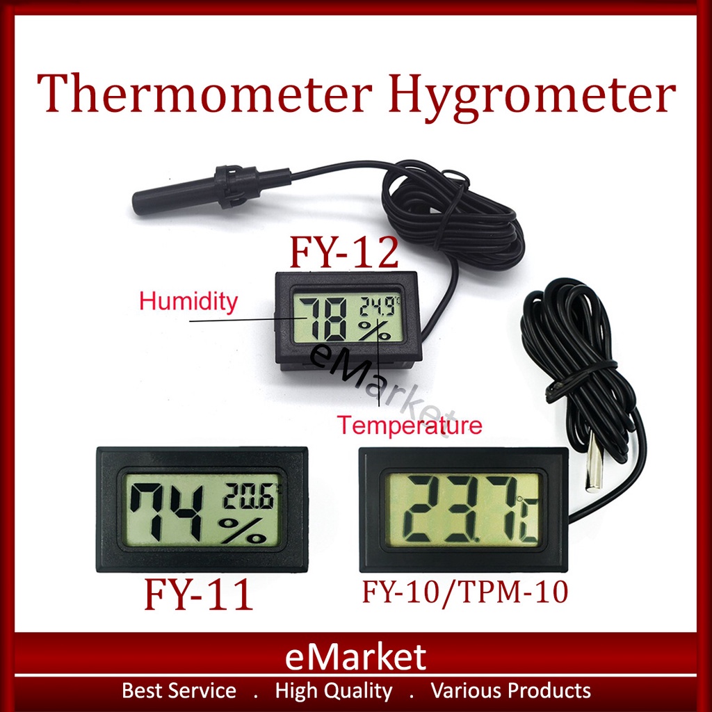 Jual Mini Termometer Higrometer LCD Digital FY-10 FY-11 FY-12 ...
