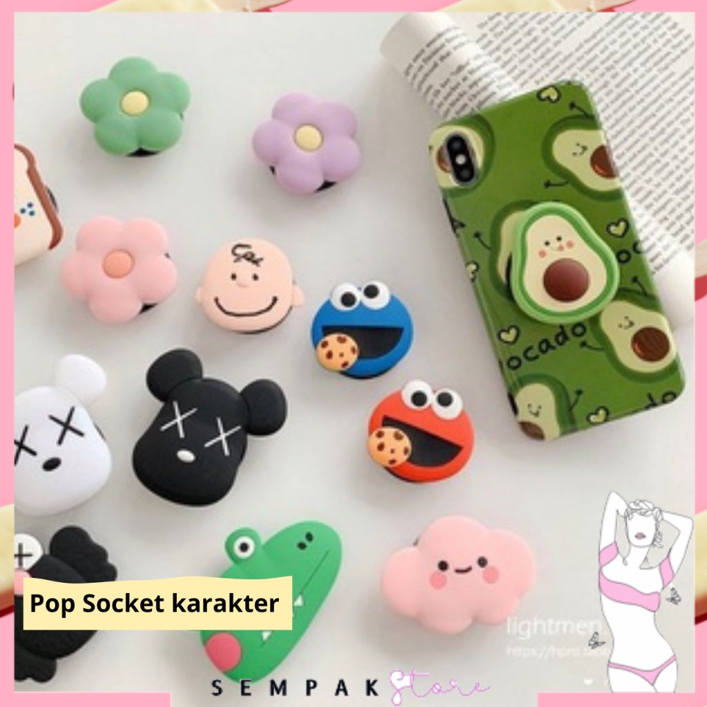 Jual SS Popsocket 3D Karakter/ 3D Cartoon Popsockets/ Popsocket Motif ...