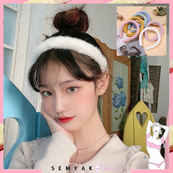 Jual SS Bando bulu wanita korea bando colourfull bando lembut bando bulu lembut bando lucu ...