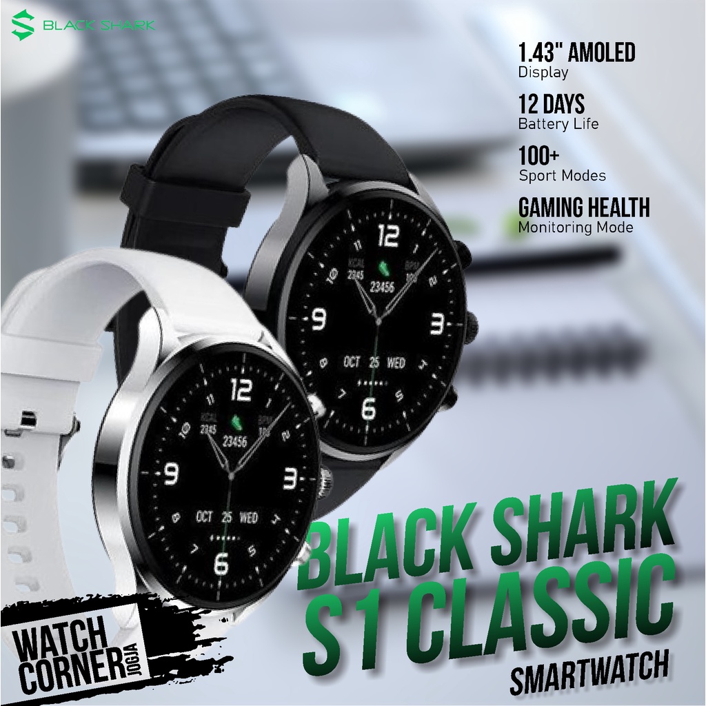 Jual Black Shark Smartwatch S1 Classic AMOLED Display ENC Bluetooth ...