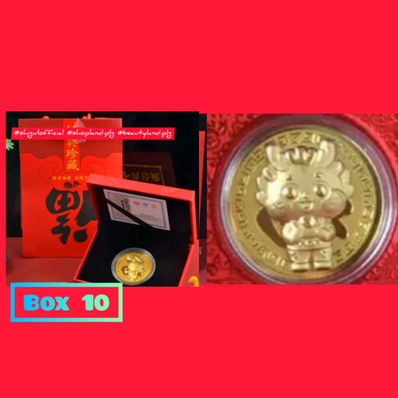 Jual Angpao Gold Coin Naga Emas 24k 0,1gr Box Angpao Koin Naga Dragon ...