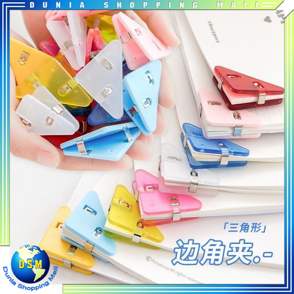 Jual DSM Penjepit Kertas Binder Plastik Clips Book & Paper Corner Paper ...