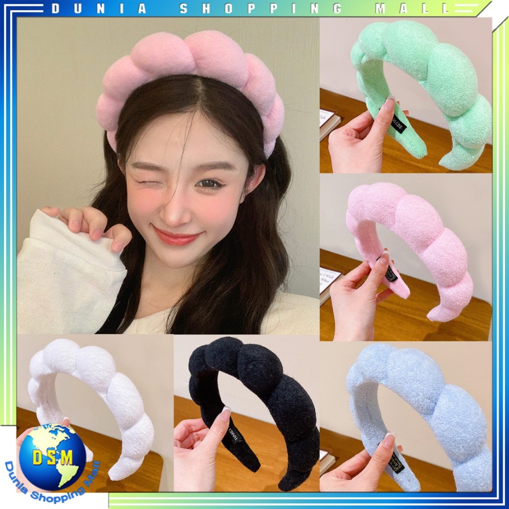 Jual DSM Bando Shell Busa Tebal Jumbo Fluffy Empuk Polos Bandana Cloud ...