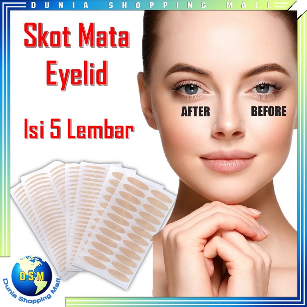 Jual DSM Skot Mata Eyelide 24Pasang Double Eyelid Stickers Tape Isi 5 Lembar stiker Kelopak Mata ...