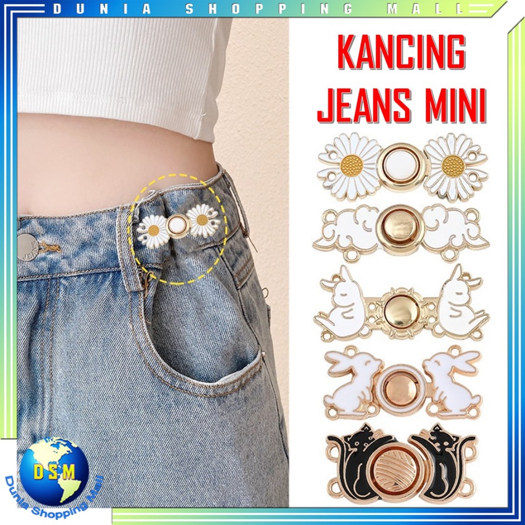 Jual DSM Kancing Jeans Simple Karakter Kait Pengecil Lingkar Pinggang ...