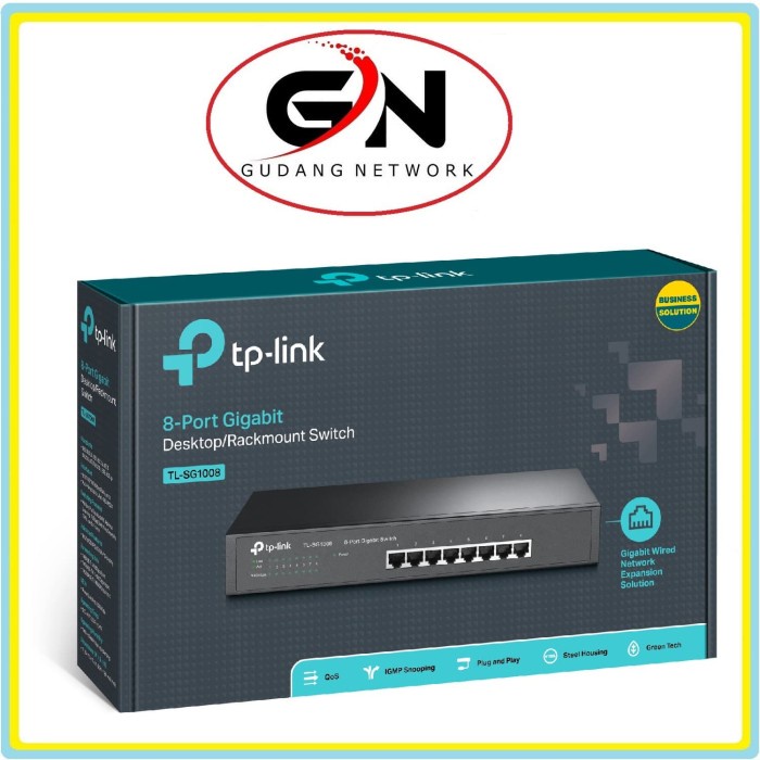 Jual TP-LINK TL-SG1008 8-PORT GIGABIT DESKTOP/RACKMOUNT SWITCH | Shopee ...