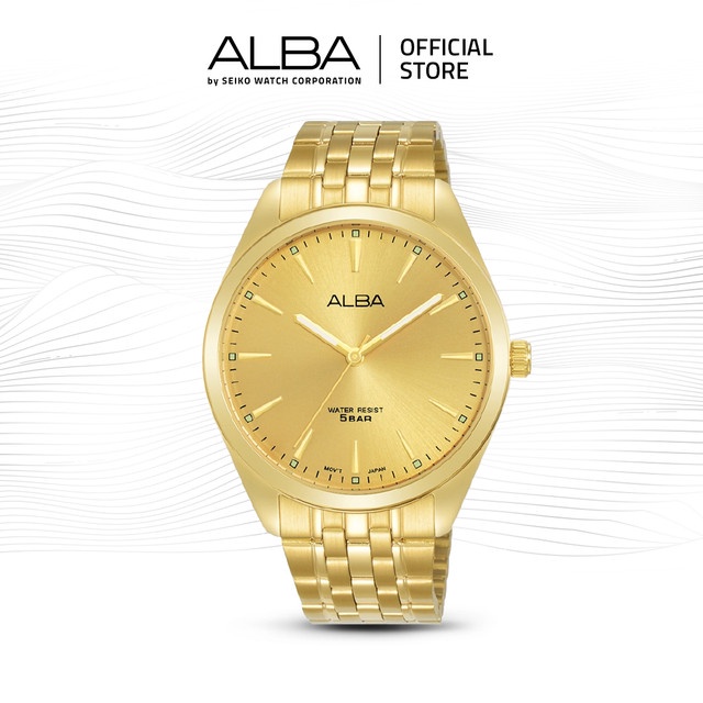 Jual Alba Jam Tangan Pria ARX116 / ARX116X1 Quartz Gold Dial Stainless ...