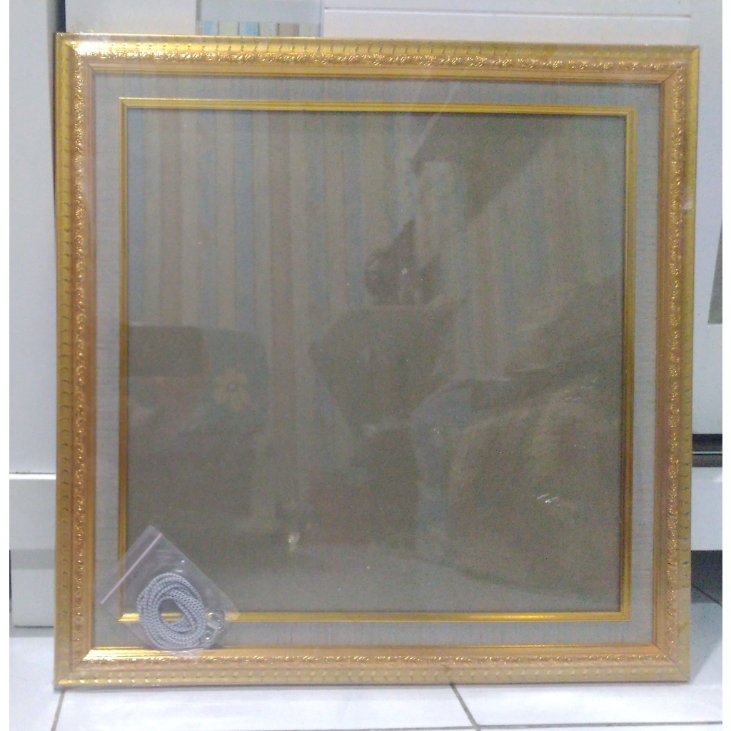 Jual Bingkai Foto 40X40 Linen # include packing bubble frame photo ...