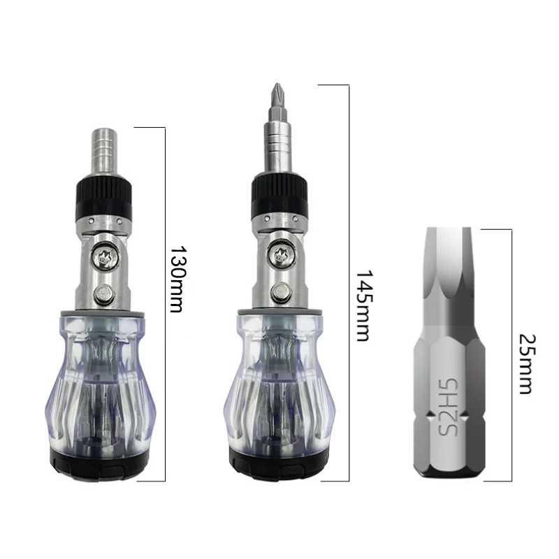 Jual JGNG Obeng Reparasi Mini 6 in 1 Stubby Screwdriver Set Ratchet ...