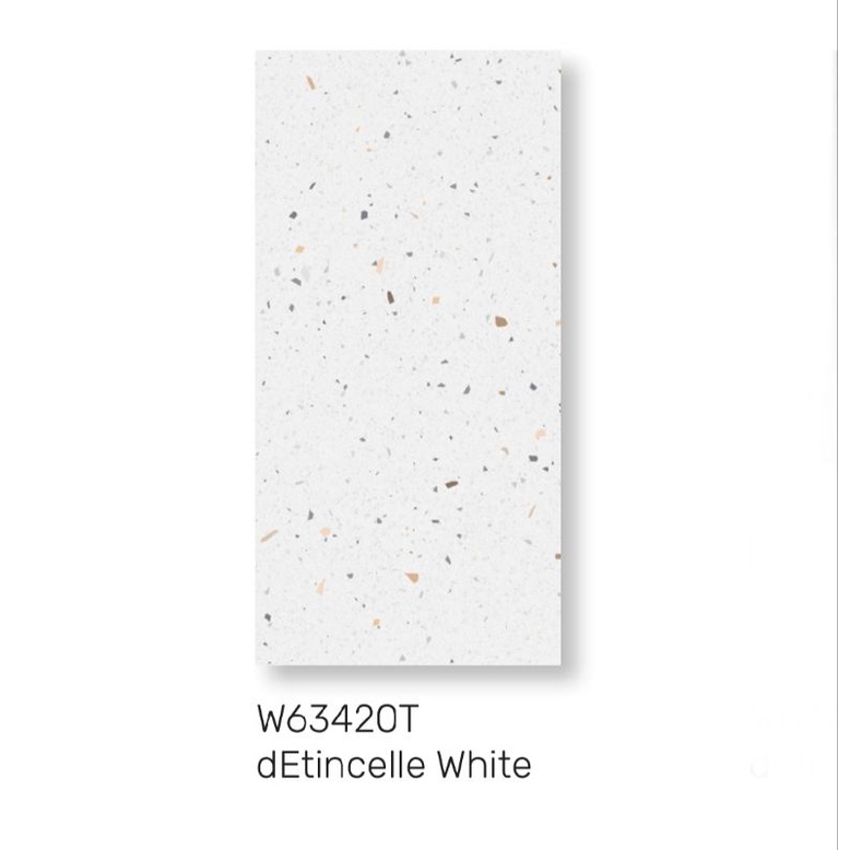 Jual KERAMIK GLOSSY MOTIF TERASO PUTIH dETINCELLE WHITE UKURAN 30X60 BY ...