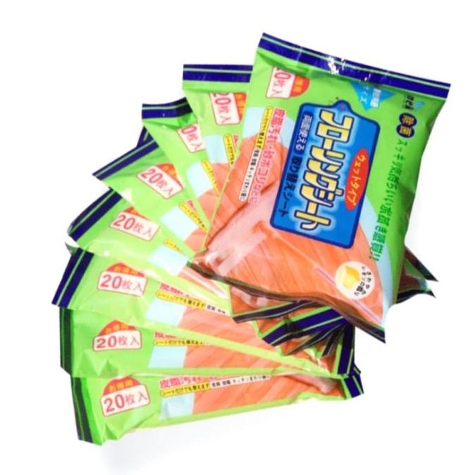 Jual populer] (20pc) Tisue Pel Lantai Disposable Tissue Basah Refill ...