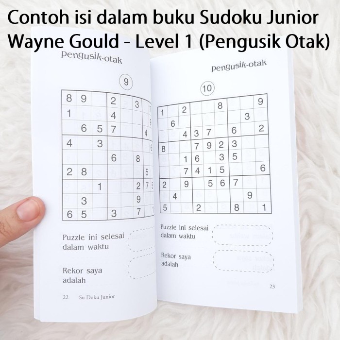 Jual BUKU SUDOKU JUNIOR DAN JILID 2 3 LATIHAN SU DOKU WAYNE GOULD | Shopee Indonesia