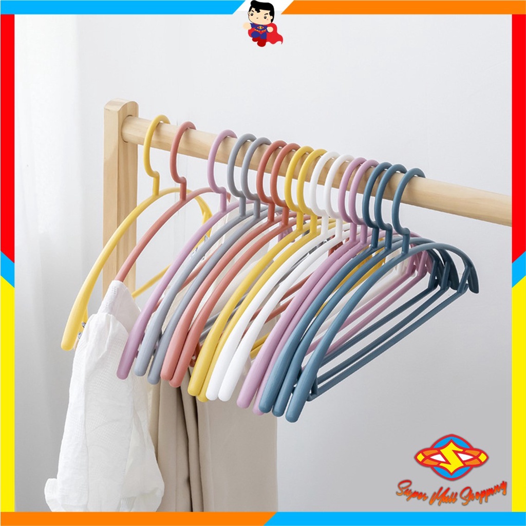 Jual SMS Hanger Plastik Setengah Lingkaran Gantungan Baju Warna Pastel ...