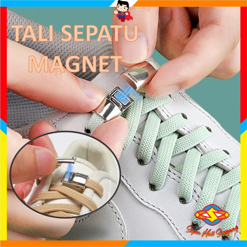 Jual SMS Set Tali Sepatu Elastis Magnet Simple dengan Capsulelock ...