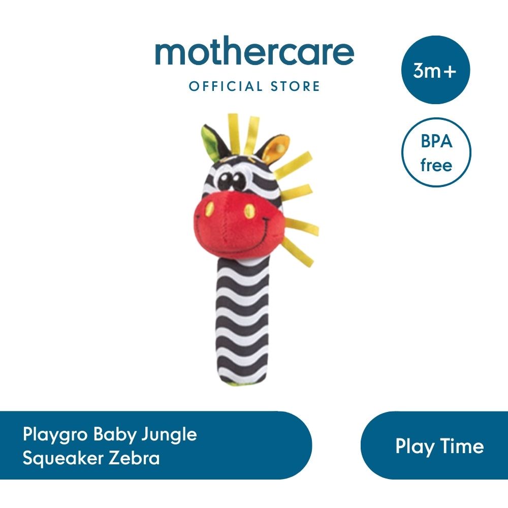 Jual Playgro Baby Jungle Squeaker Zebra - Mainan Bunyi Interaktif Anak ...