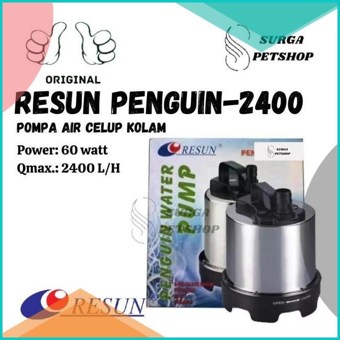 Jual RESUN PENGUIN 2400 Pompa Air RE Vertical Submersible Pump Celup kolam | Shopee Indonesia