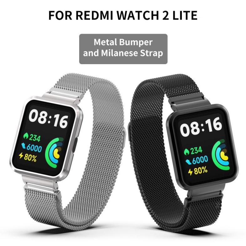 Jual Big Promo Milanese Stainless Strap For Xiaomi Redmi Watch 2 Lite Band Mi Watch Lite With ...