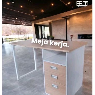 Jual Meja kerja komputer set laci ukuran 120*60*75 | Shopee Indonesia