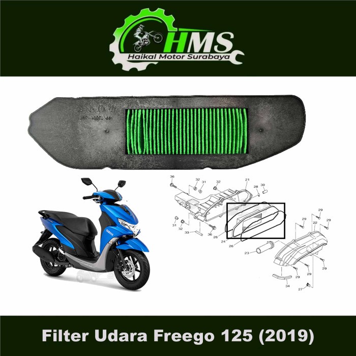Jual Filter Udara Freego 125 (2019) - Saringan Udara Filter Screen Air ...